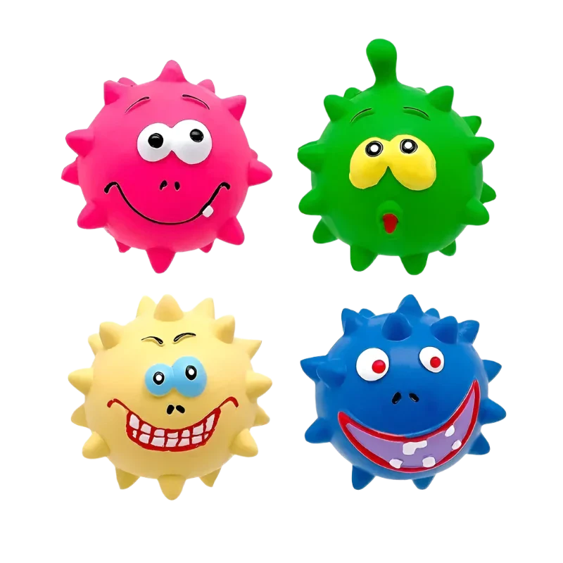 Spiky Monster Squeaky Ball for Dogs | Fun Chew Toy for Play & Training ...
